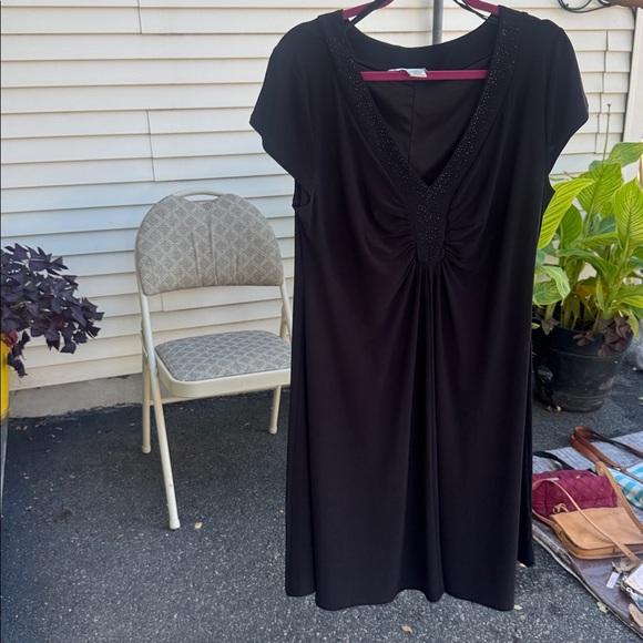 Aa Studio | Dresses | Aa Studio Black Dress With Beaded Detail | Poshmark